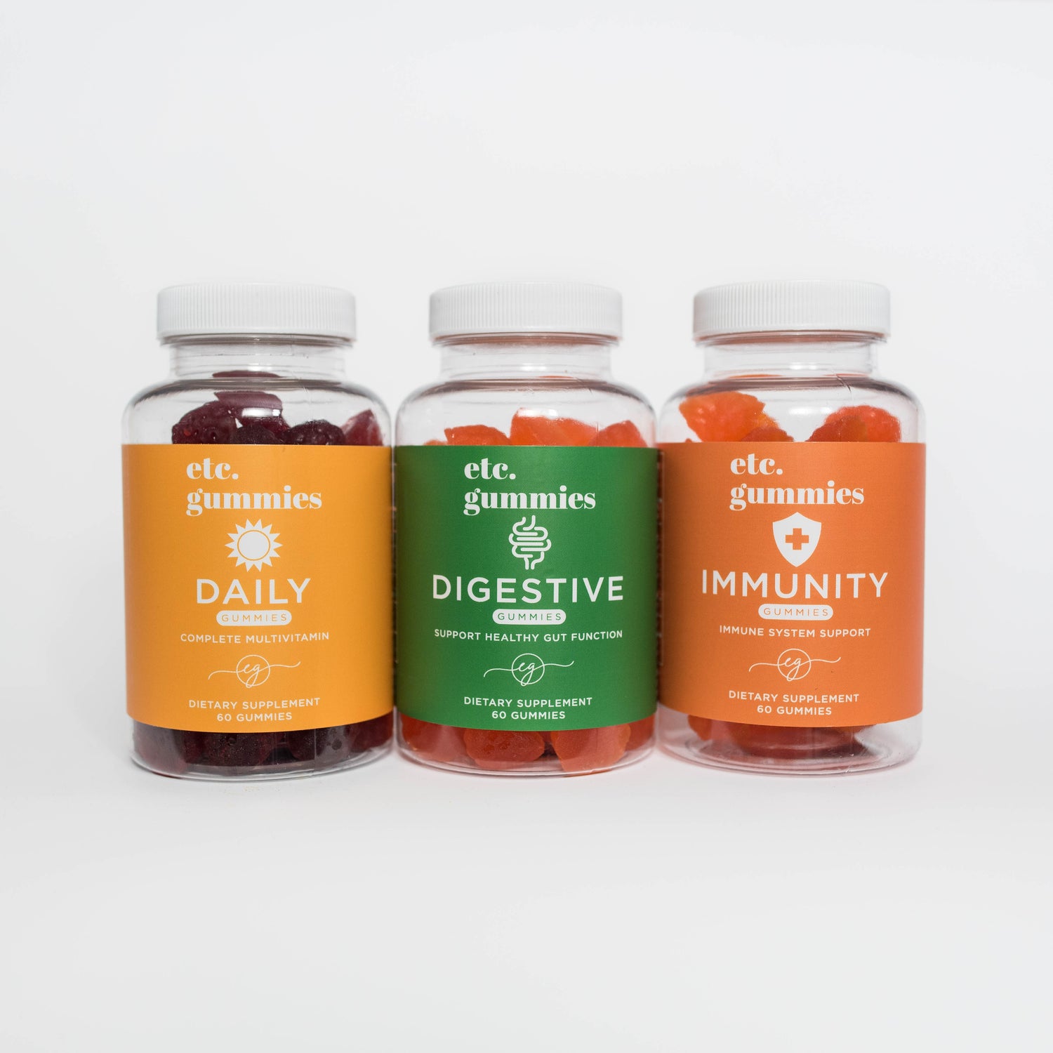 Digestive etc. gummies Bundle: Daily, Immunity, Digestive